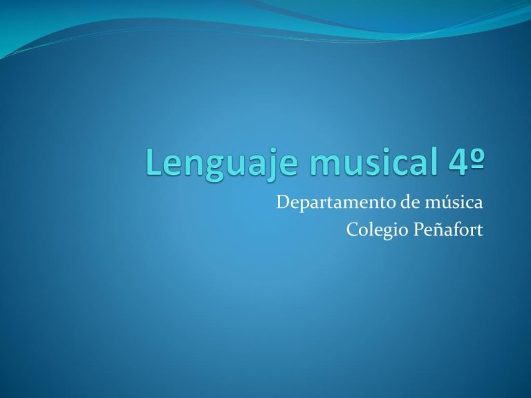 Que es el lenguaje musical - Pedagogía Waldorf